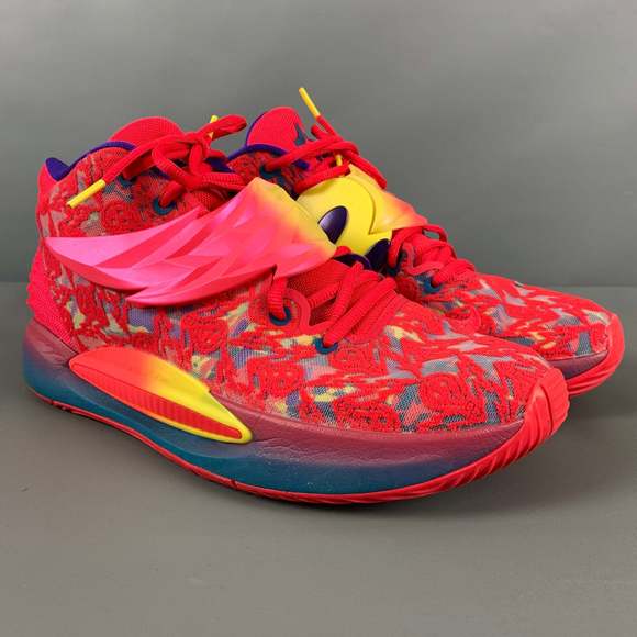Nike | Shoes | Nike Red Multi Color Abstract Mixed Materials High Top ...